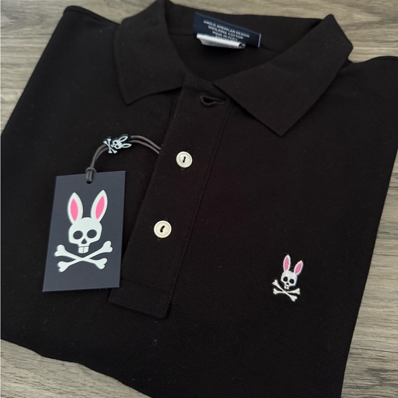 Psycho Bunny | Shirts | Black Polo Shirt Psycho Bunny Long Sleeve Xl ...